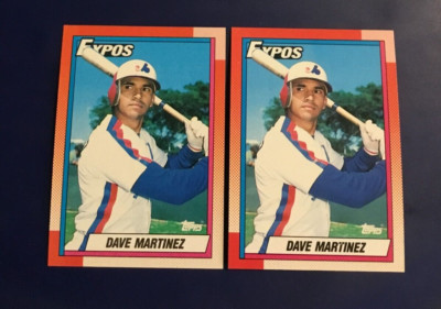 1990 Topps # 228 DAVE MARTINEZ Lot 2 Montreal Expos World Series ...