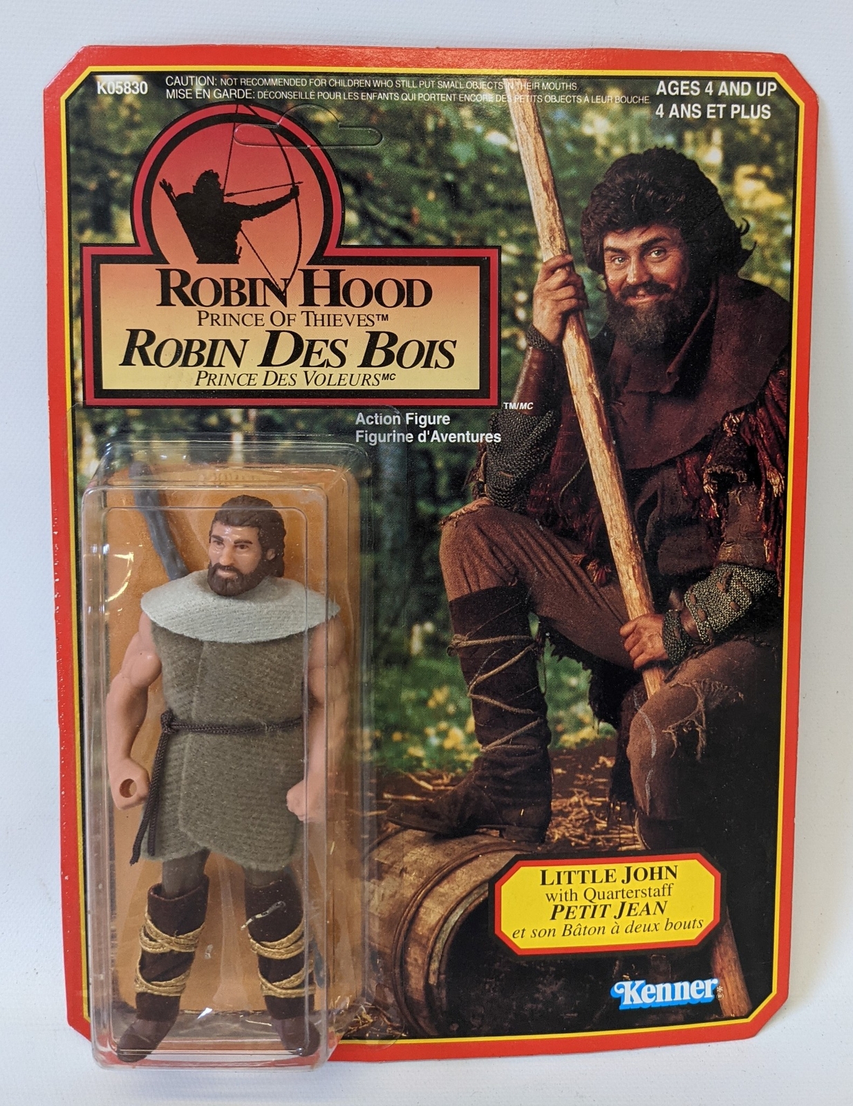 FRENCH 1991 Kenner ROBIN HOOD Prince of Thieves LITTLE JOHN Action ...