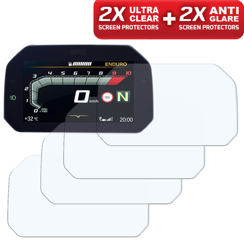 BMW F850GS 2018+ Connectivity TFT Screen Protectors: 2 x Clear & Anti ...