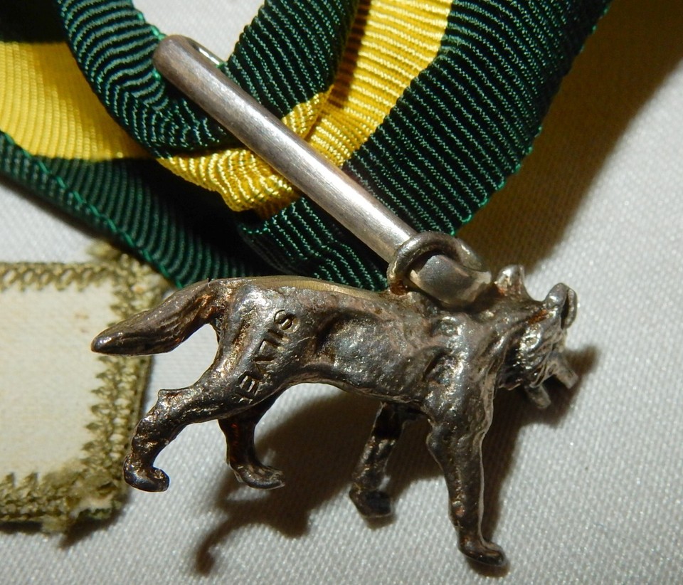 ANTIQUE BOY SCOUTS SILVER WOLF MEDAL + BADGE - BOXED - HIGHEST SCOUTING ...