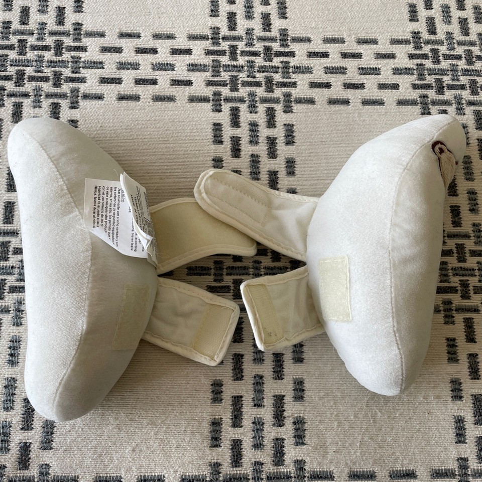 Kiddopotamus Cradler Adjustable Head Support Cream With Bear Infant Car ...