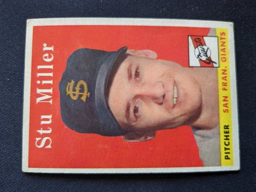 1958 Topps Baseball Card # 111 Stu Miller - San Francisco Giants (VG/EX ...