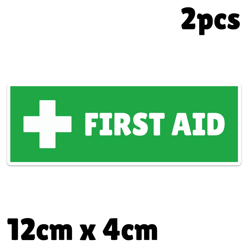 2 x First Aid WHS Safety Warning Sign Label Sticker Decal | eBay Australia