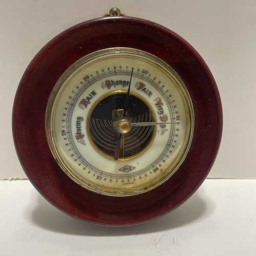 Vintage ATCO Germany Mahogany cased beveled glass barometer | eBay