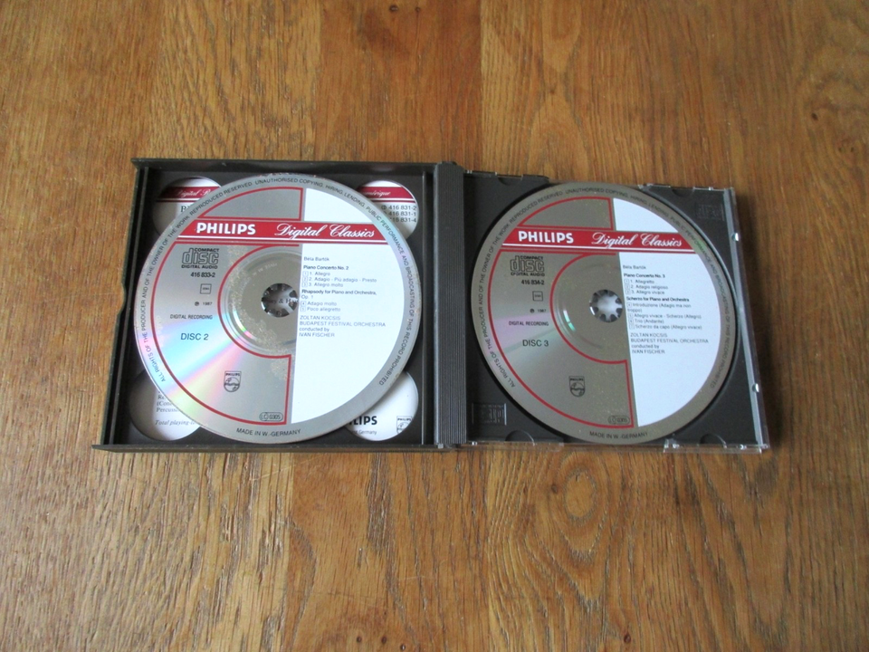 Bartok - The Works for Piano / Kocsis / Fischer / Philips 416 831-2 Ed1 3CD PDO | eBay