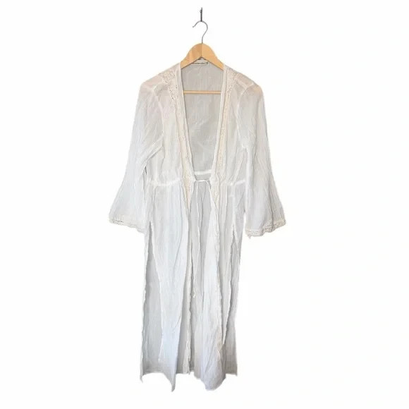 Abercrombie & Fitch Lacey Gauze Coverup Kimono - S/M | eBay
