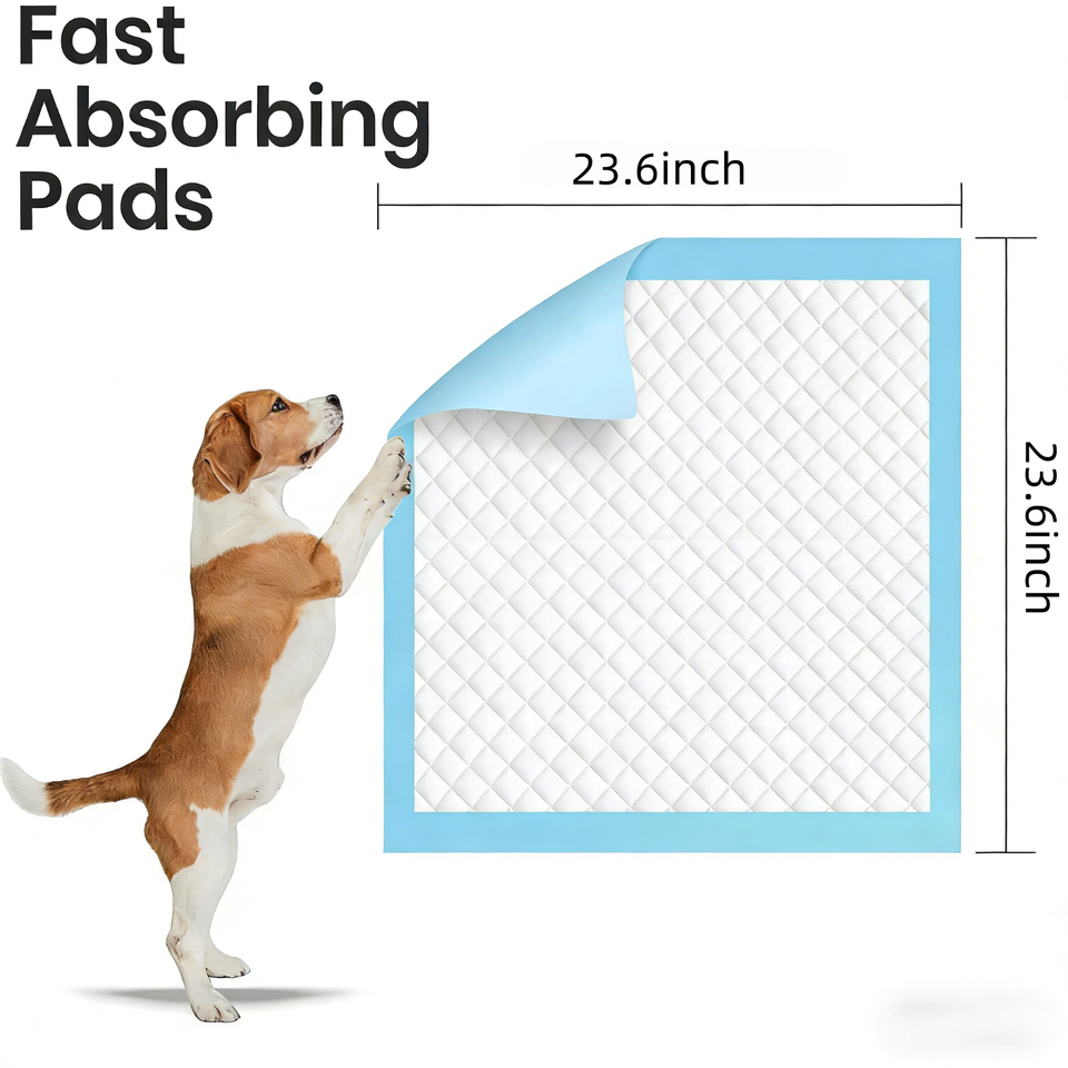 100 Pet Pads for Dogs 23*23in 6 Layers Super Absorbent Leak Proof Quick ...