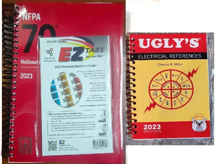 2023 Code Book NFPA70 NEC + 2023 Ugly'S Electrical Ref Spiral + EZ New ...