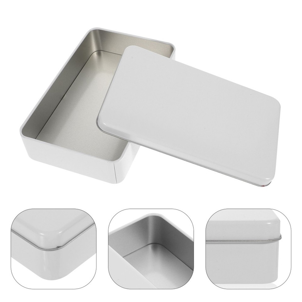 Rectangular Cake Tin Storage Tins Airtight Pastry Boxes Cookie ...