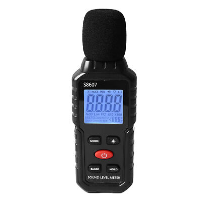 Sound Level Meter Digital LCD Backlit Screen Noise Decibel SPL Meter ...