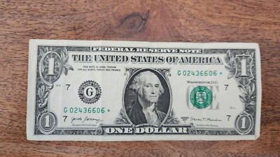 Rare fancy serial number 1 dollar bill 2017 series A with a star | eBay