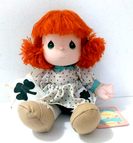1988 Precious Moments March Irish Girl Plush Stuffed Doll Shamrock Kite ...