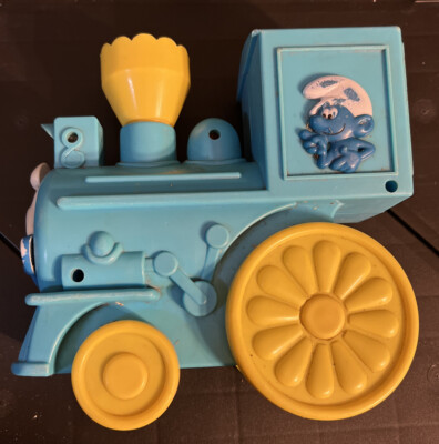 Smurf-Musical Crib Train-1982-Made in Hong Kong | eBay