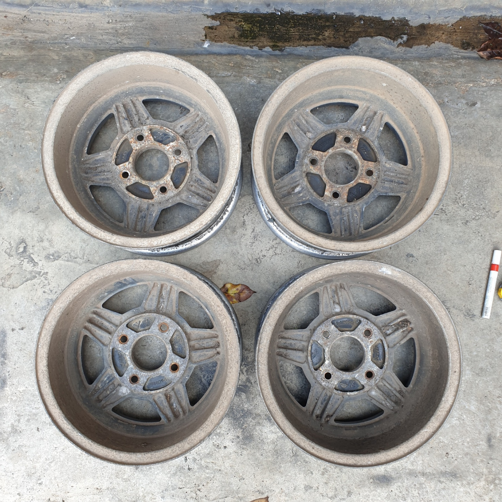 JDM Enkei racing 5 spoke monoblock 13" rims wheels for ae86 ta22 datsun ...