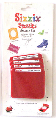 Sizzix Sizzlits Vintage Set - 4 Cutting Dies Set - New #38-9704 Shoe ...