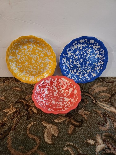 3 Brand New Pioneer Woman Country Splatter Melamine Plates and Bowl! | eBay