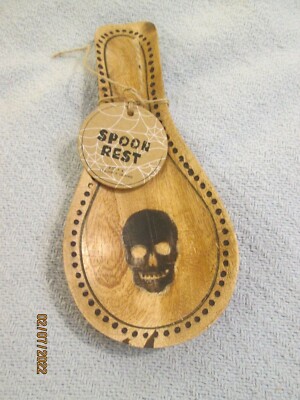 Skull Spoon Rest 9.5" X 4" New With Tag By Home Essentials Halloween Or ...