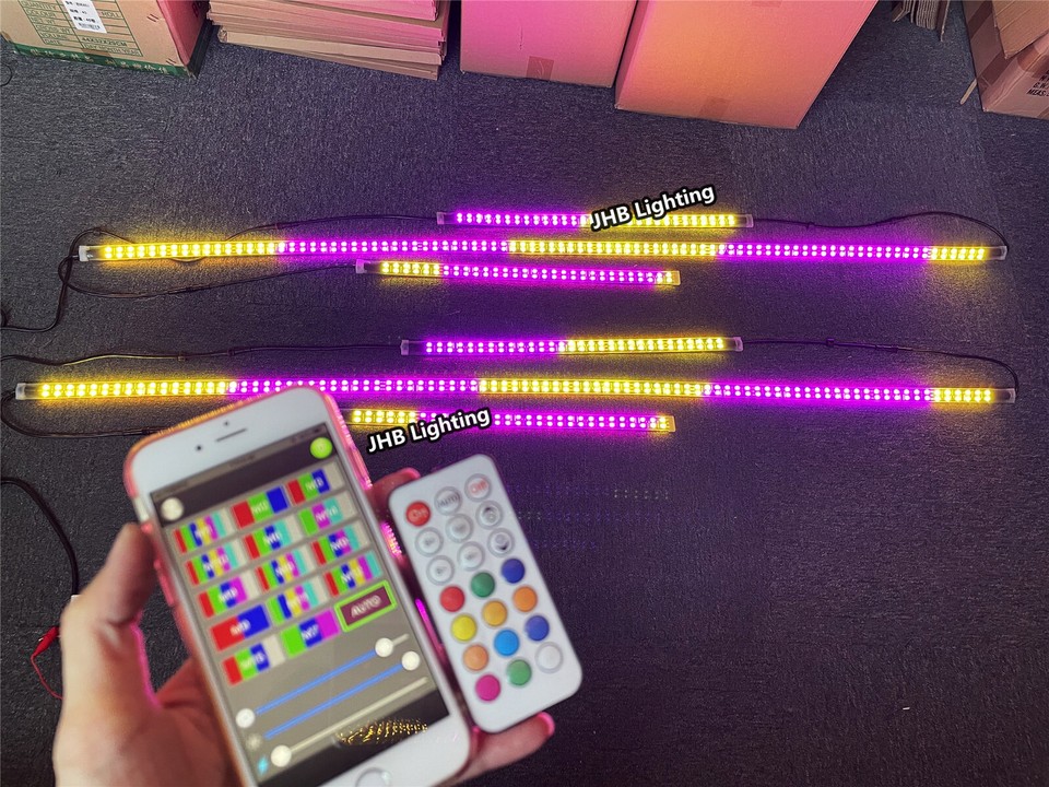 JHB 4x 50CM + 2x 150CM DOUBLE ROW CHASING FLOW LED Truck Underglow ...