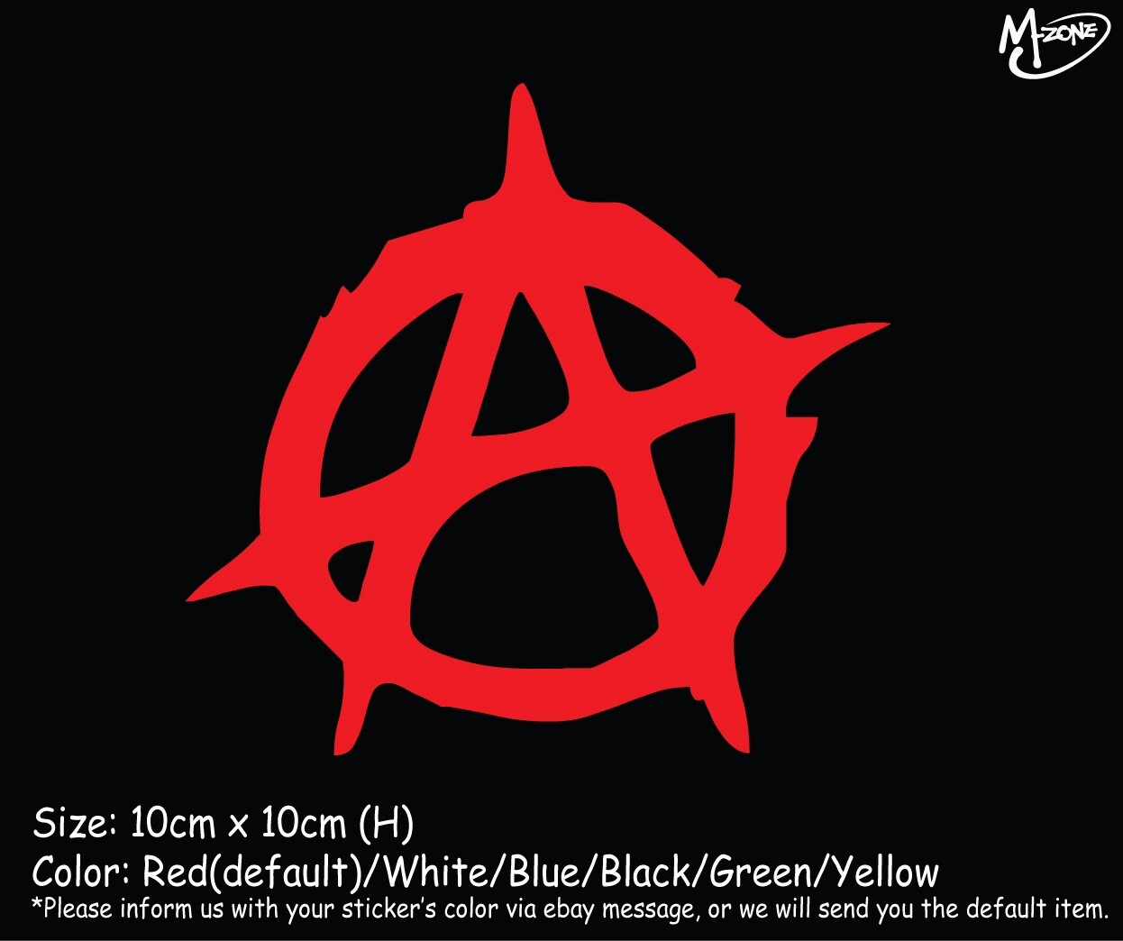 Anarchy Sticker Decal-Reflective/Metallic Color Car Laptop Decals Best ...