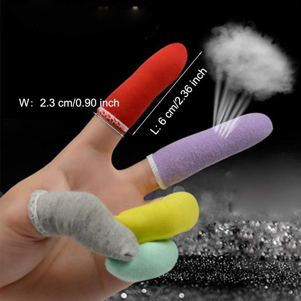 100 Pcs Finger Cots Cotton Material with Elasticity Finger Guards Hand ...