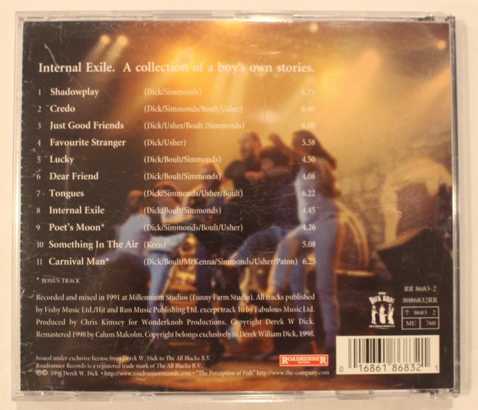 Fish (Marillion) Internal Exile Remaster Road Runner RR 8683-2 | eBay