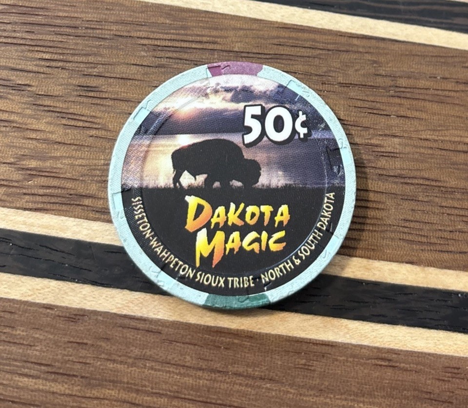 Dakota Magic 50c $0.50 Hankinson, North Dakota Gaming Poker Casino Chip ...