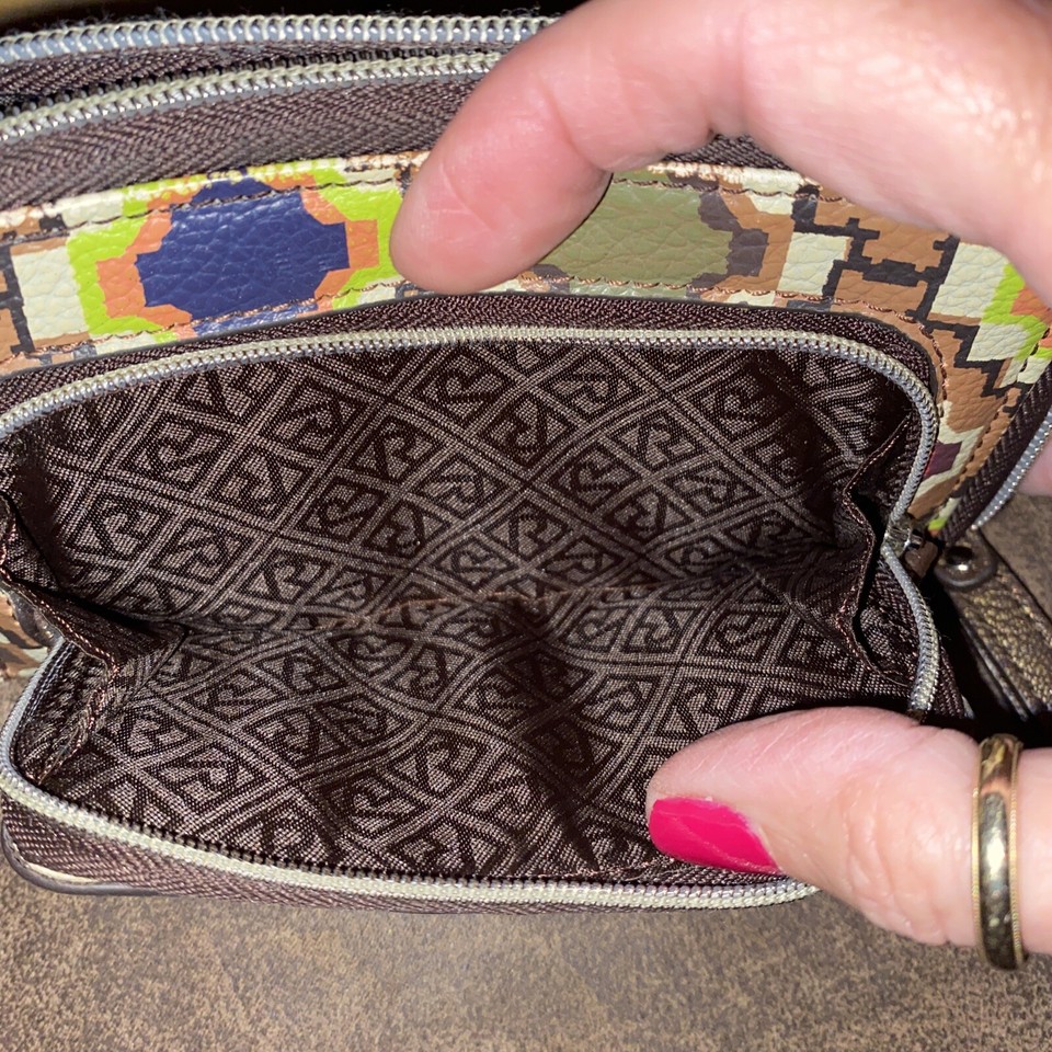 Leather Wallet RELIC Vintage Ladies Womens Zippered Pockets CC Holder ...