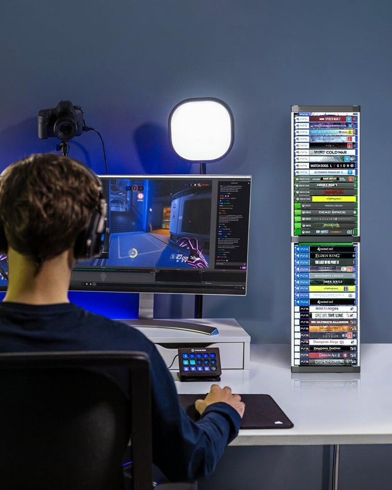 Video Game Storage Stand Tower for PS5/ PS4/ PS3/ Xbox Series S & X ...