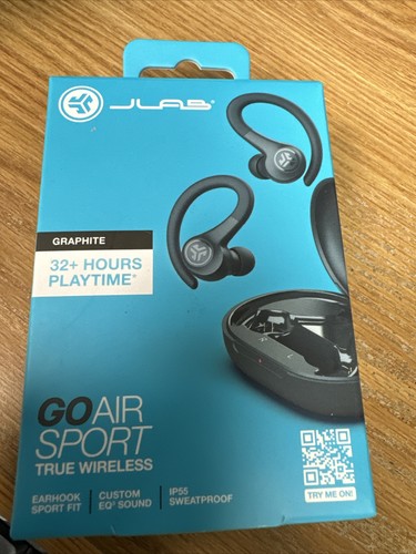 JLab Go Air Sport True Wireless Bluetooth Earbuds with Charging Case ...