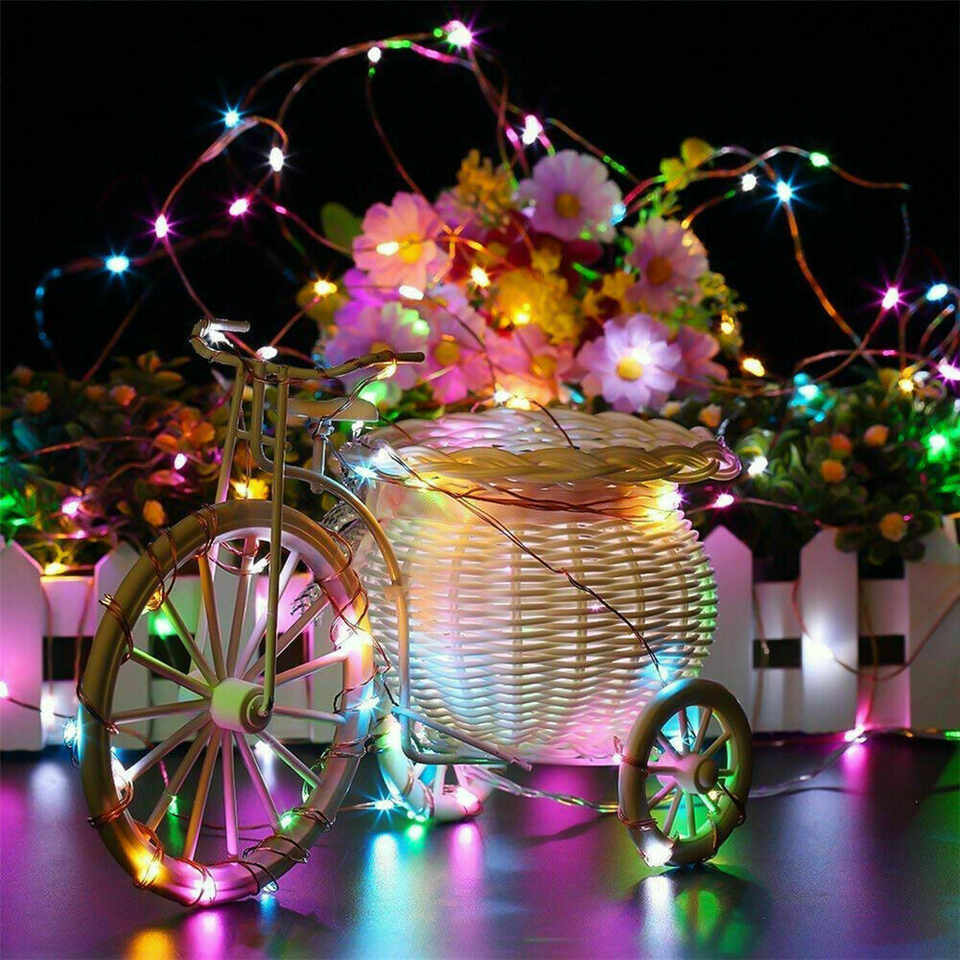 50/100/200LED DIY Micro Copper Wire Fairy String Lights Party Decor USB ...