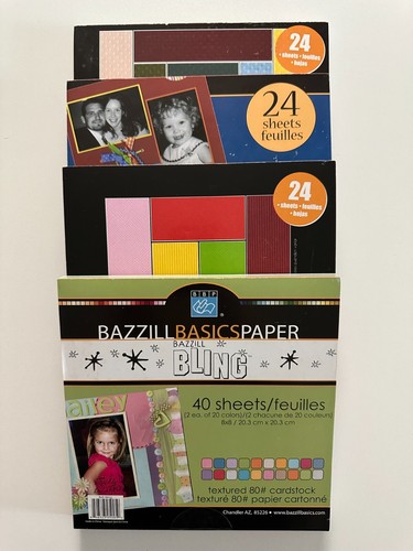Bazzill Basics Bling, Dots, Tropical, Fundamentals 8 x 8 Paper Pads ...