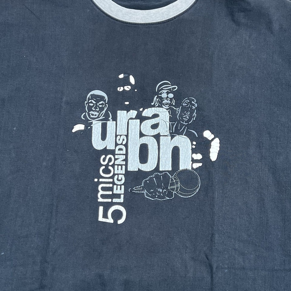 Vintage 90s The Source Clothing Company 5 Mics Urban Legends Hip Hop T ...