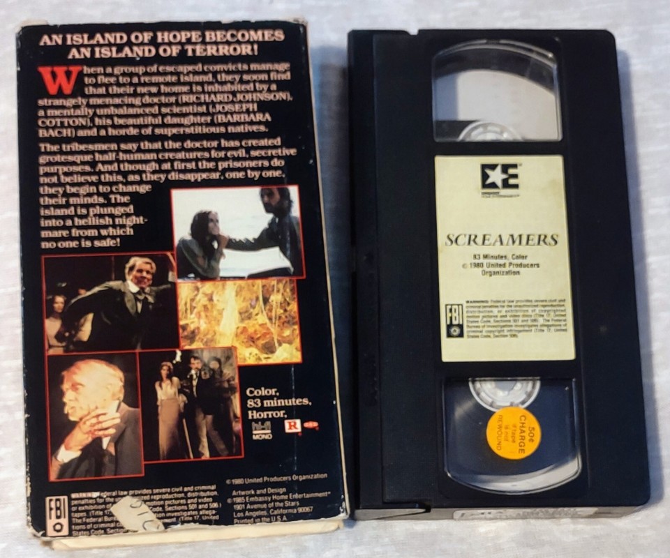Screamers 1980 Horror VHS | eBay