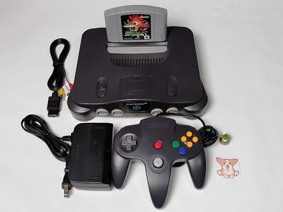 Nintendo 64 N64 Black Console System With Controller & Star Fox Game ...
