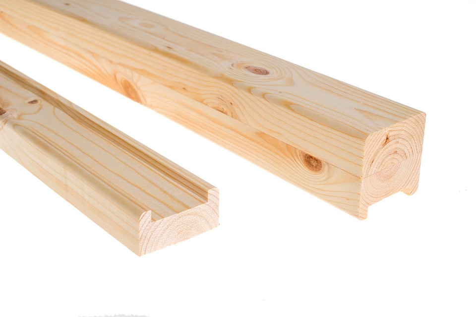 Stair Rails Square Profile Base Rail Pine Oak Grooved Ungrooved Glass ...