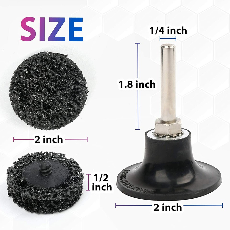 12 PACK 2'' Roloc Strip Disc Wheel Paint Rust Removal Surface ...
