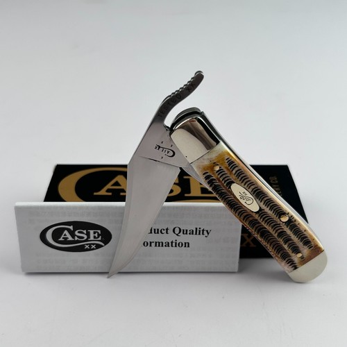 Case xx Russlock 6.5 Bone stag Handle Pocket Knife Honey and amber ...