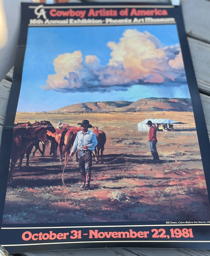 1981 Cowboy Artists of America 16th Annual Exhibition Print Bill Owen ...