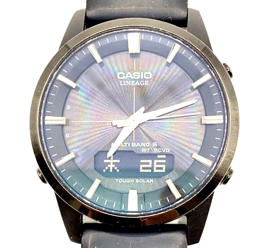 CASIO LINEAGE LCW-M170DB-1AJF Black Solar Atomic Radio Analog Digital ...
