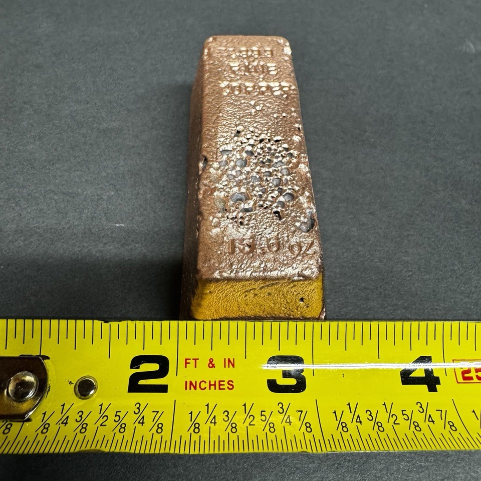 15.6 oz Copper Bar, Hand Poured And Stamped, Copper Ingot, Bullion | eBay