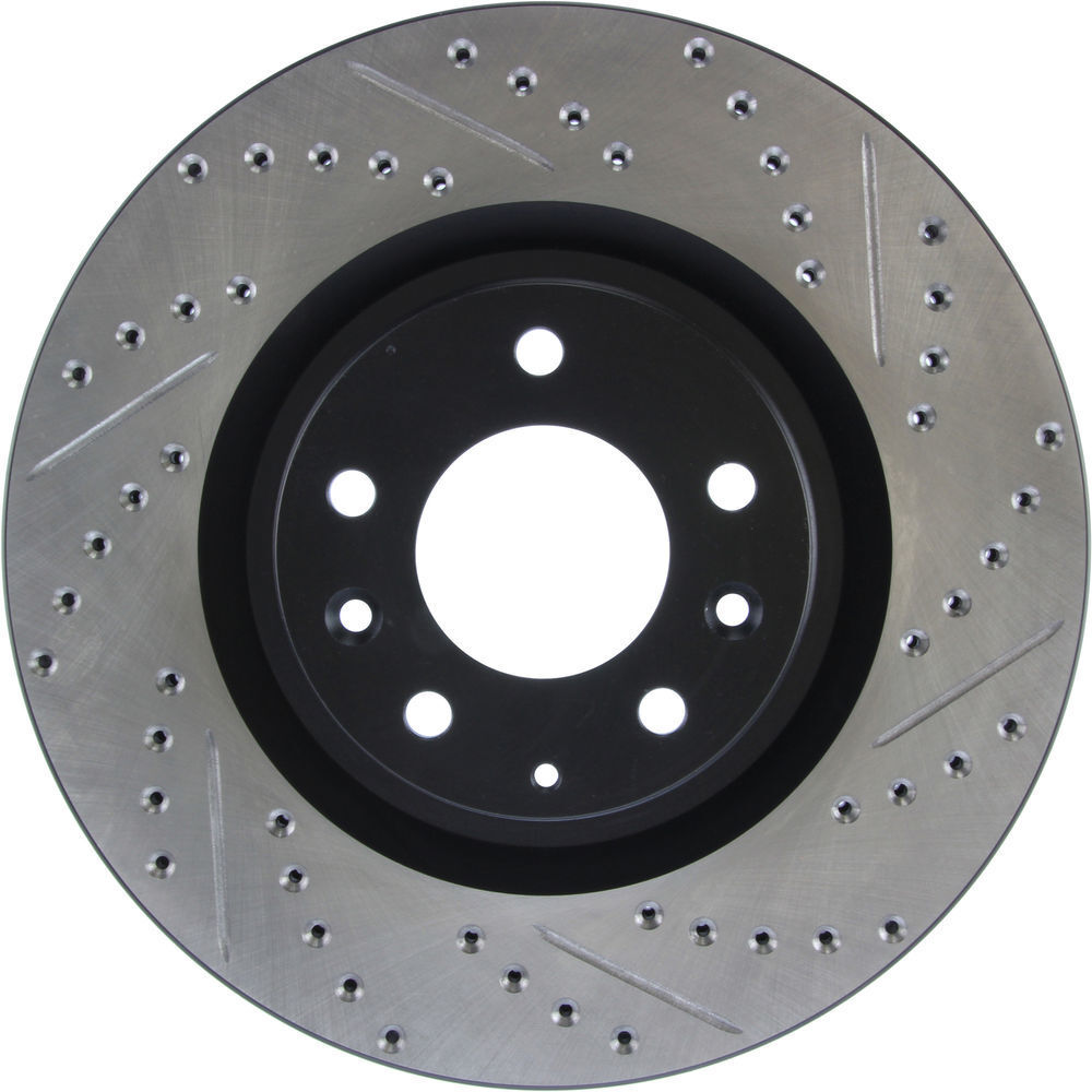 Disc Brake Rotor-Sport Cross-Drilled and Slotted Stoptech fits 04-11 ...