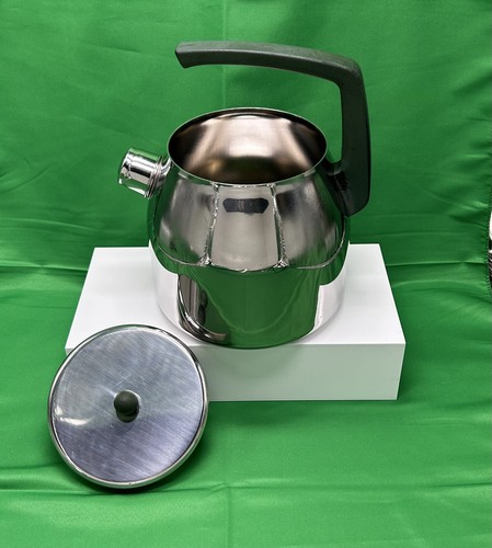 Vintage Mepra NOX Stainless 18/10 Tea Kettle Teapot 3 Qt Bakelite ...