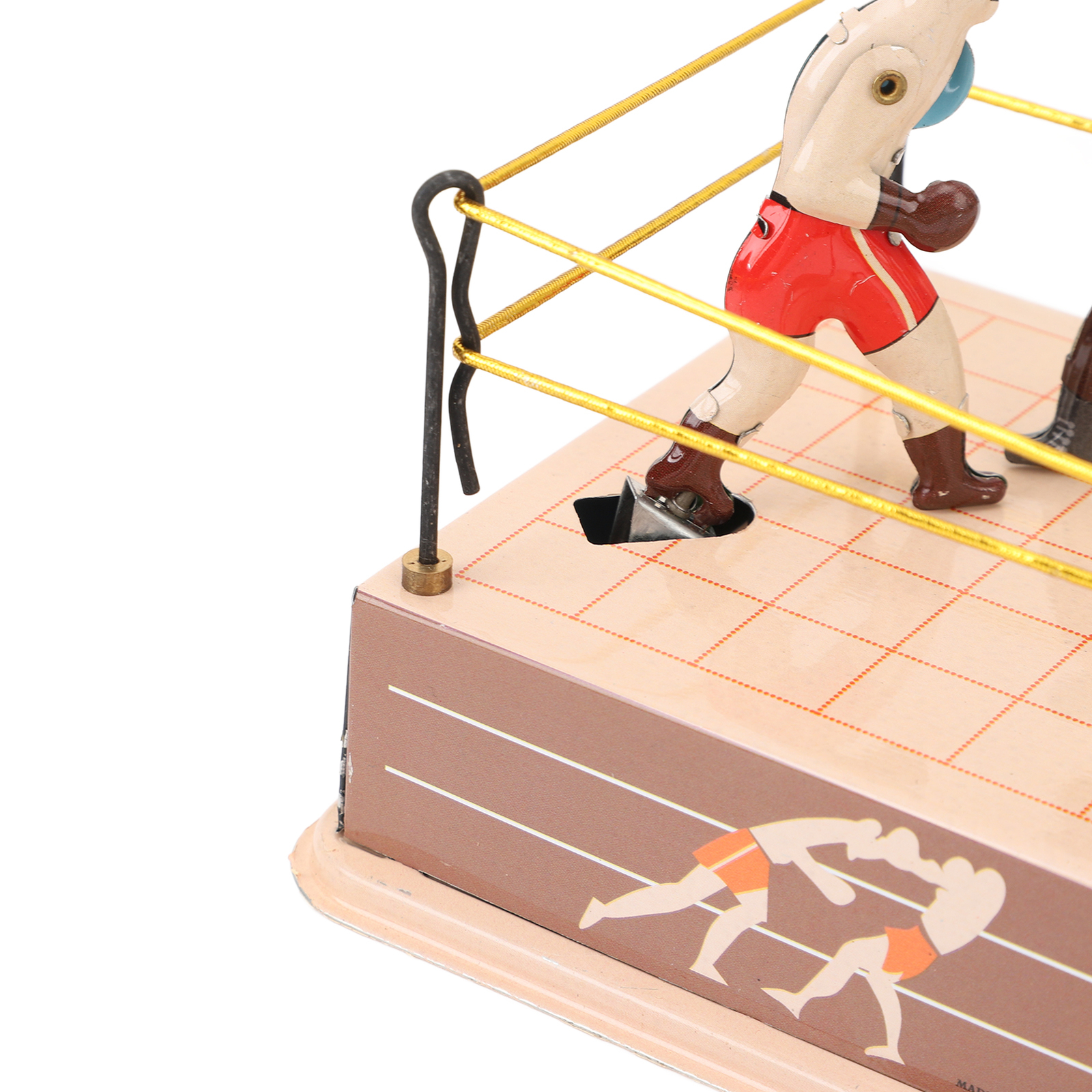 Vintage Clockwork Boxing Toy Nostalgic Theme Boxing Ring Tin Toy Decor ...