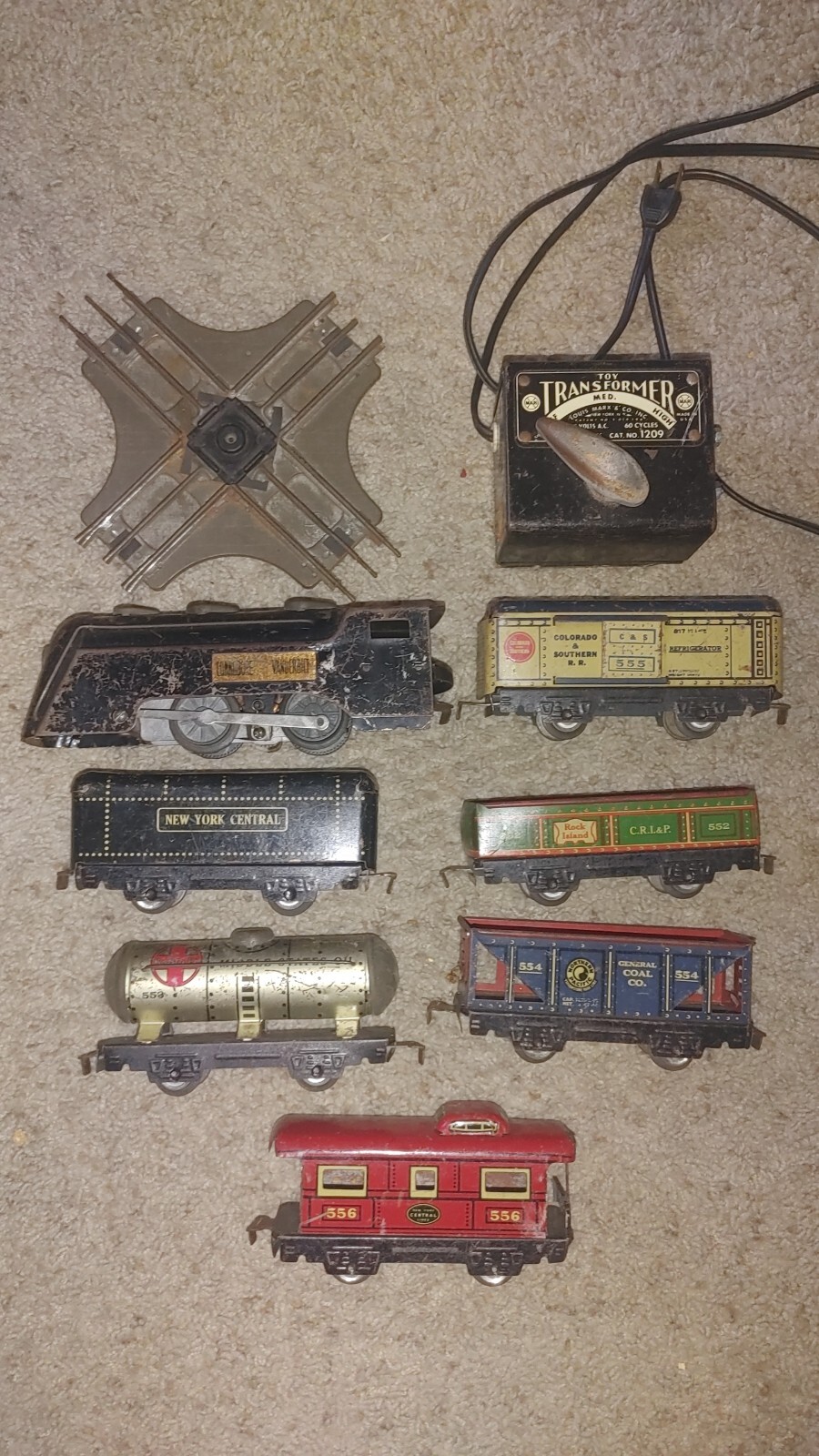 Vintage Pre War MARX Electric Train Set Pressed Steel Vanderbilt NYC | eBay