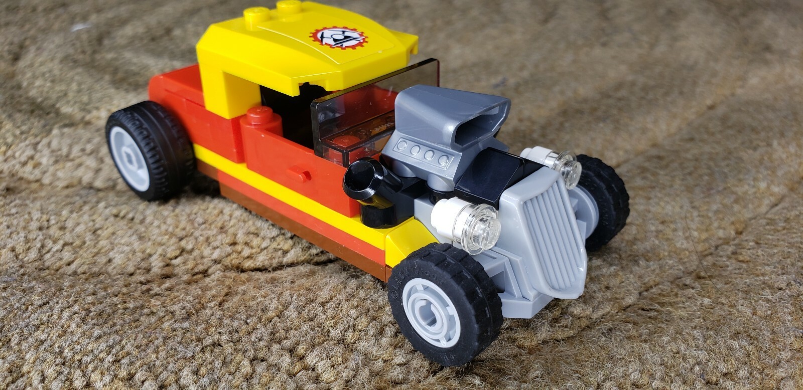 LEGO City Hot Rod Custom Red Yellow with Roof - No Box/Figs | eBay