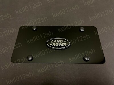 1pc 3D Black Trim LR LOGO Emblem Aluminum BLACK FRONT License Plate ...