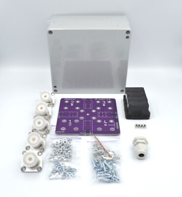 DIY KIT 4:1 with BOX remote antenna switch SO-239 Full KIT 1.8 - 60mhz ...