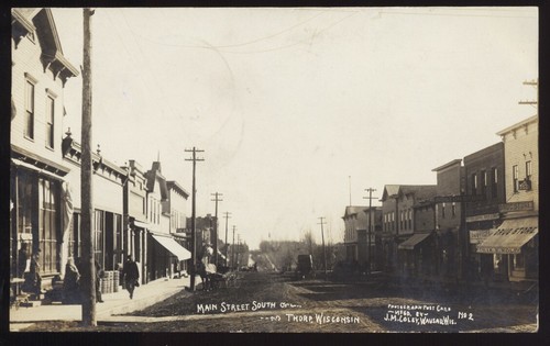 THORP WI Wisconsin c1908 RP Main Street Business District | eBay