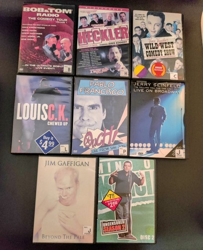 Stand-Up Comedy DVD Lot of 8 - Gaffigan, Bob & Tom, Wild West, Mencia ...
