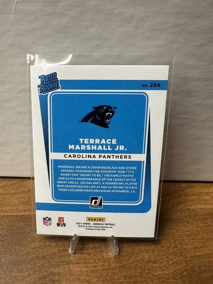 Terrace Marshall Jr. 2021 Panini Donruss #266 RC - Carolina Panthers ...